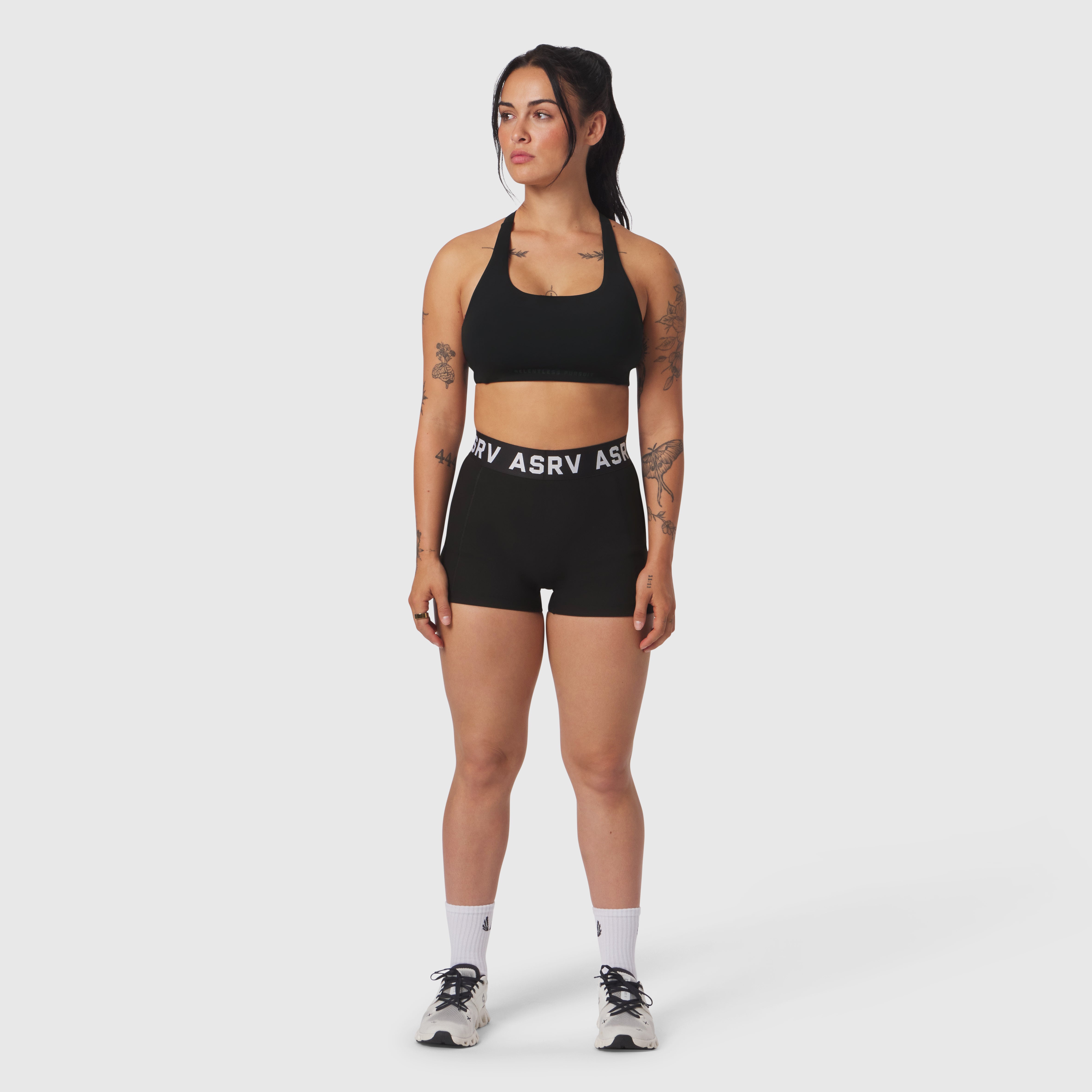 W039. LYCRA® Hybrid Sports Bra - Black – ASRV