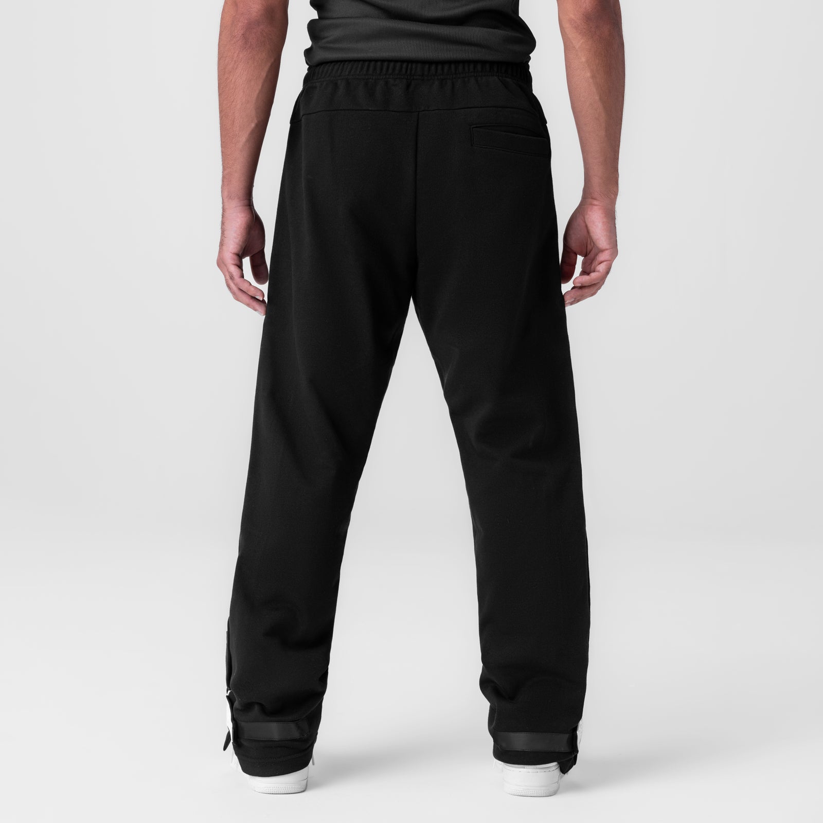 0998. Herringbone Terry Snap Button Sweats - Black – ASRV