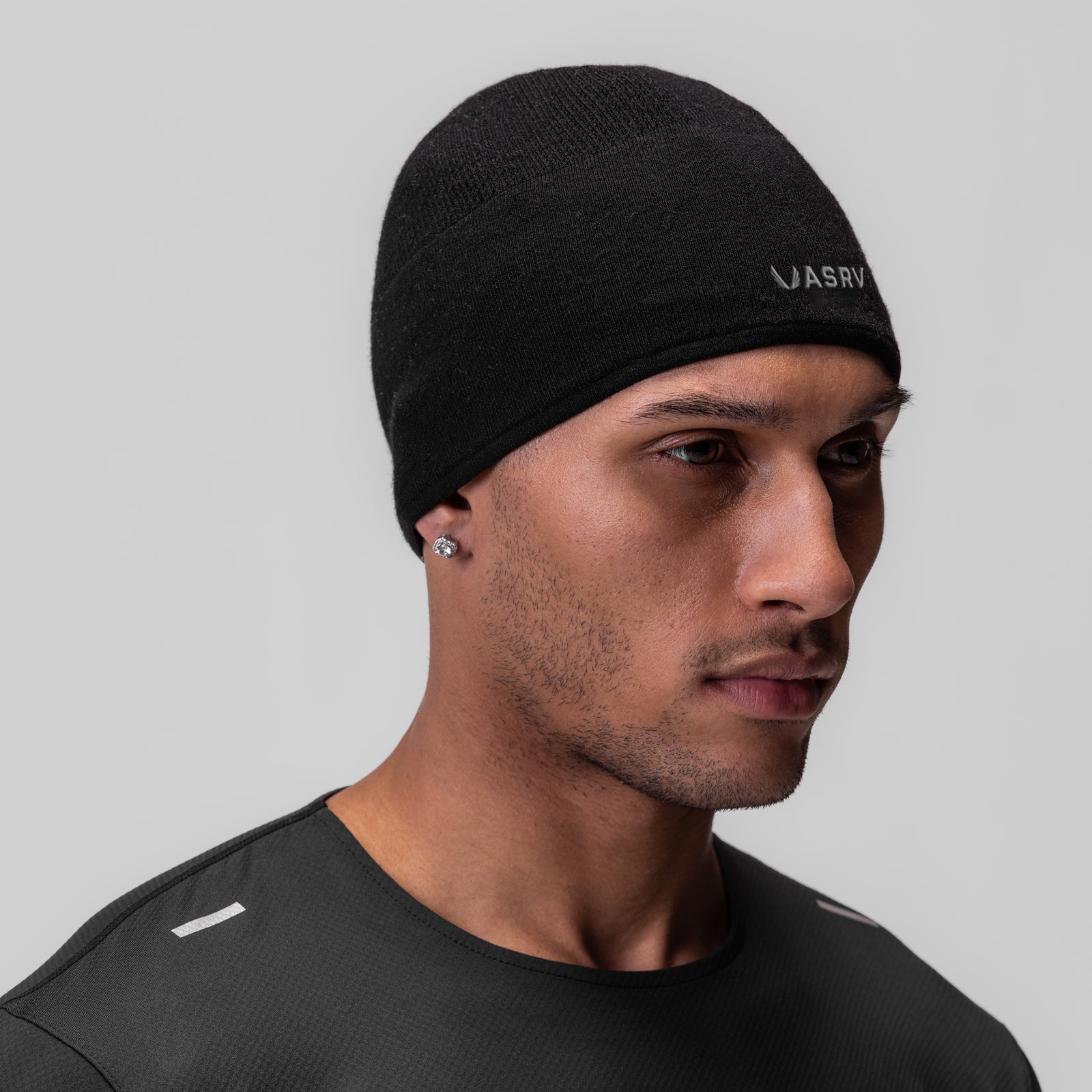0936. Merino Wool Skull Cap - Black "Classic" – ASRV