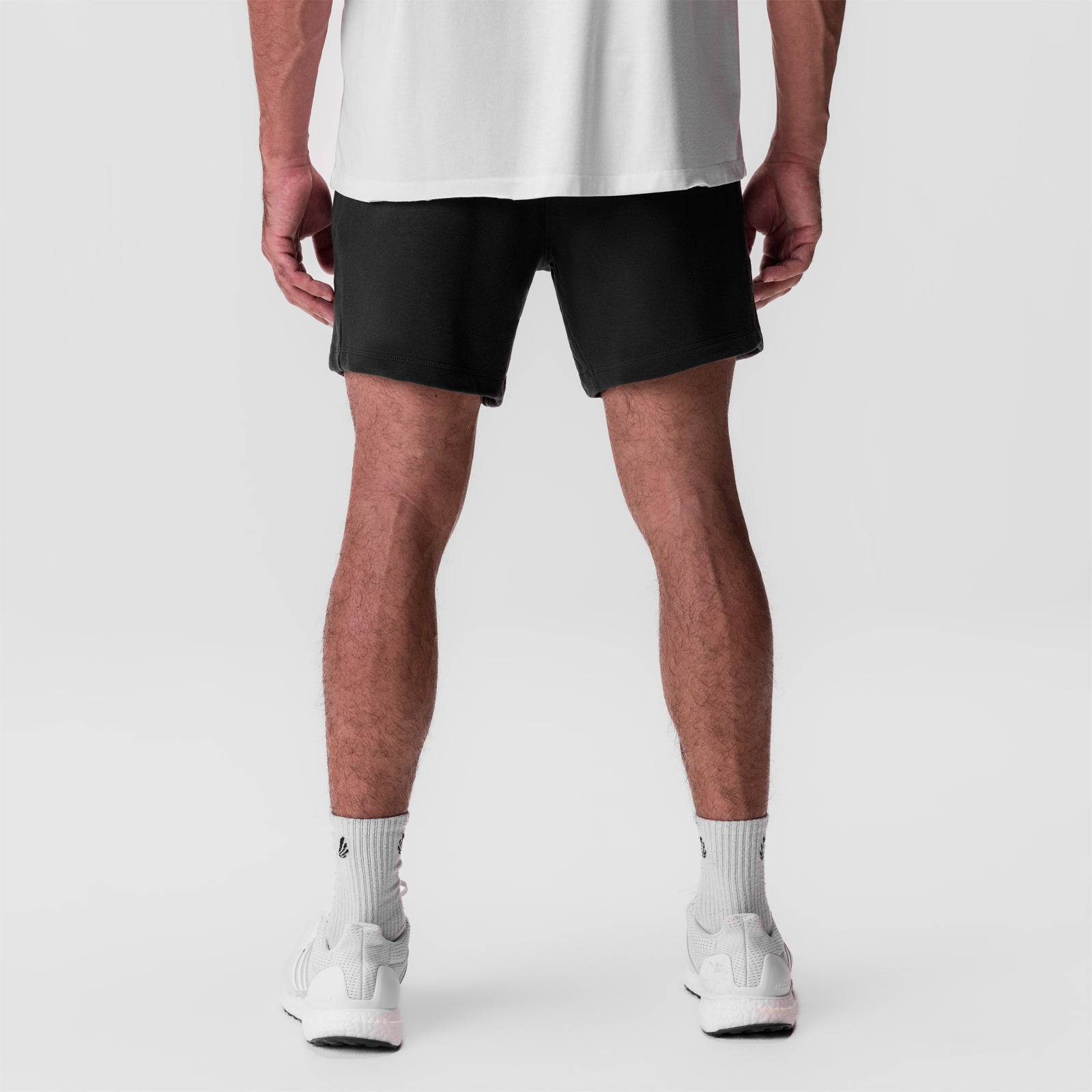 0867. Tech-Terry™ Sidelock Sweat Short - Black "Stacked Wings" – ASRV