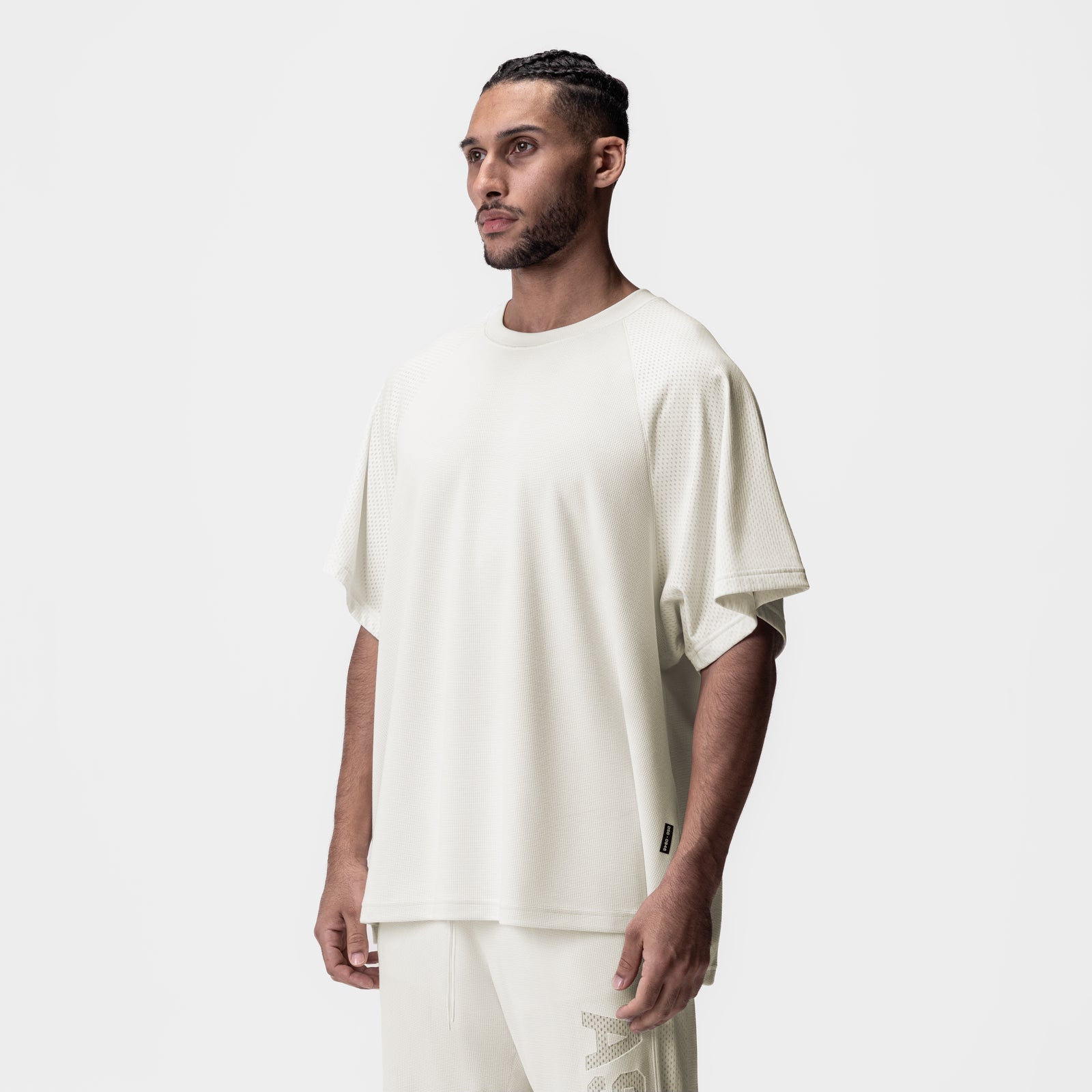 0946. Waffle Knit Oversized Tee - Cream – ASRV