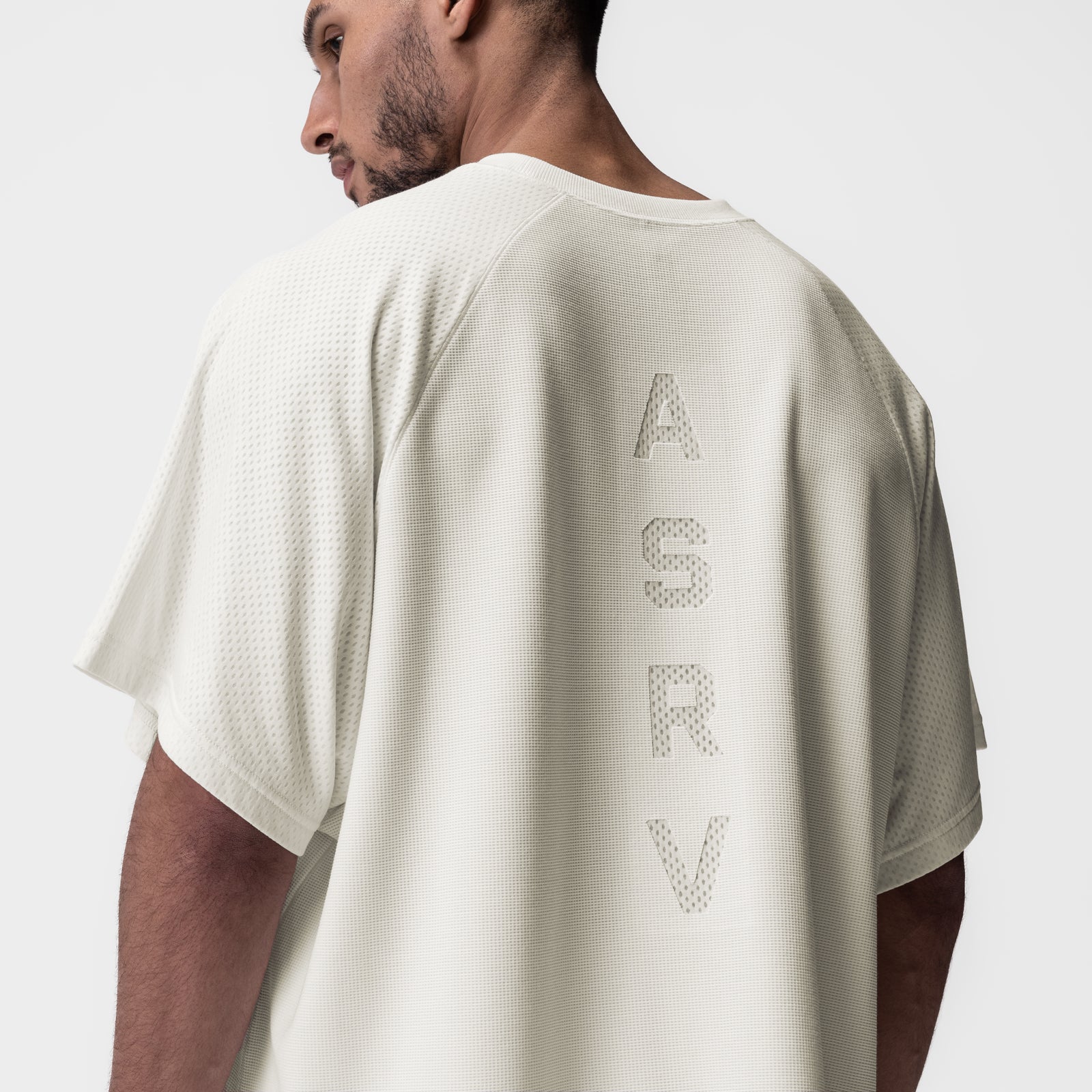 0946. Waffle Knit Oversized Tee - Cream – ASRV