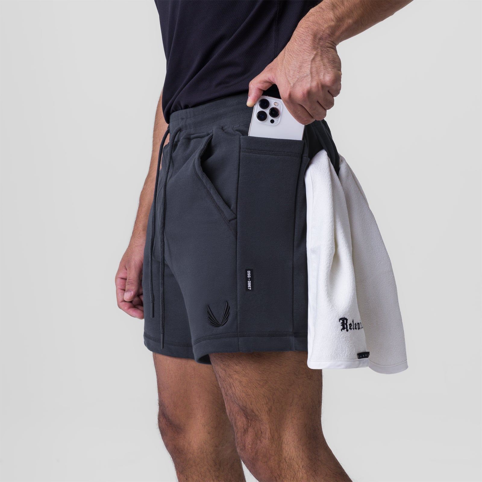 0867. Tech-Terry™ Sidelock Sweat Short - Navy – ASRV