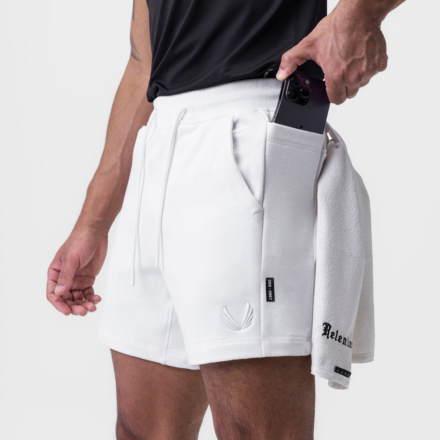 0867. Tech-Terry™ Sidelock Sweat Short - White – ASRV