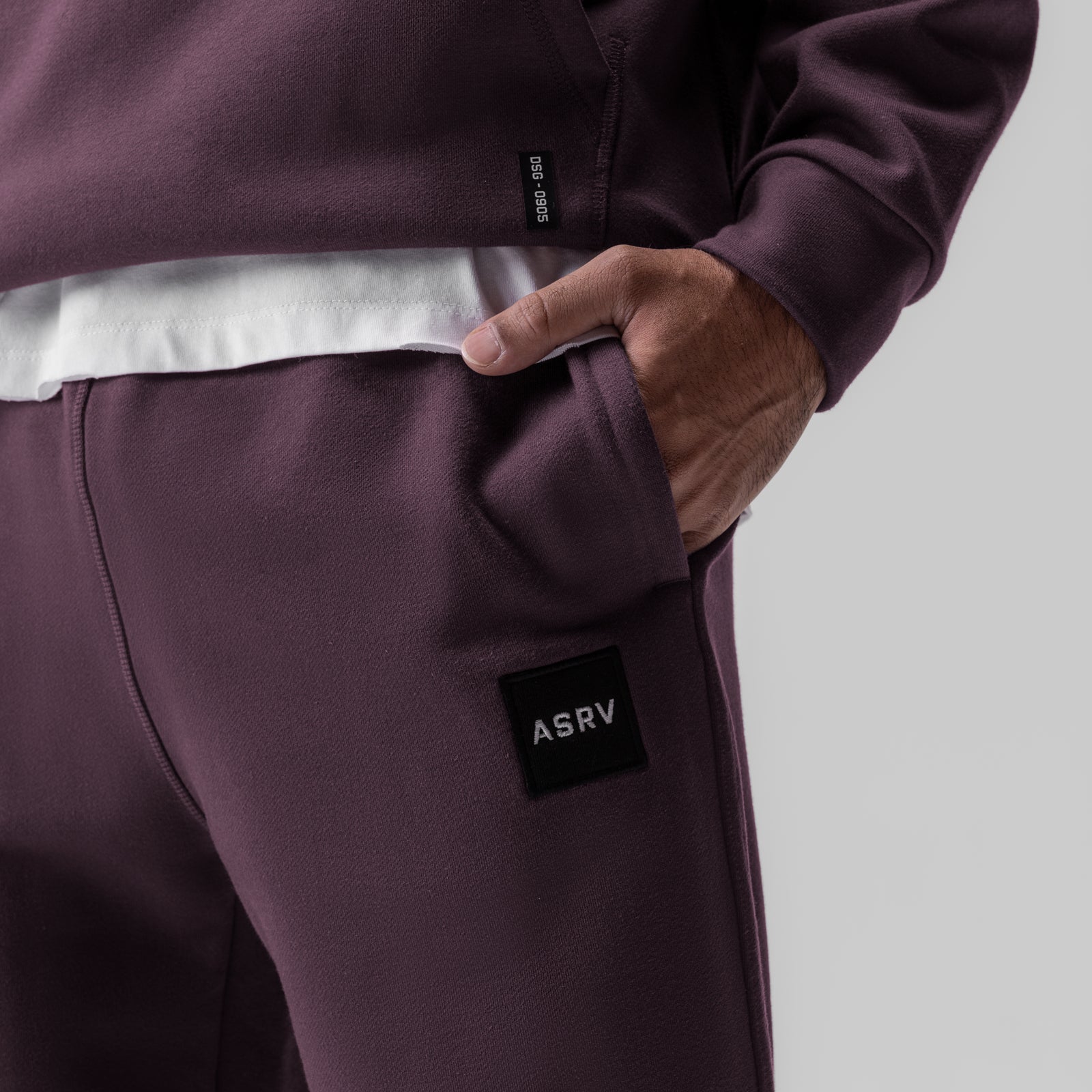 0655. Tech-Terry™ Oversized Sweats - Deep Purple "Patch" – ASRV