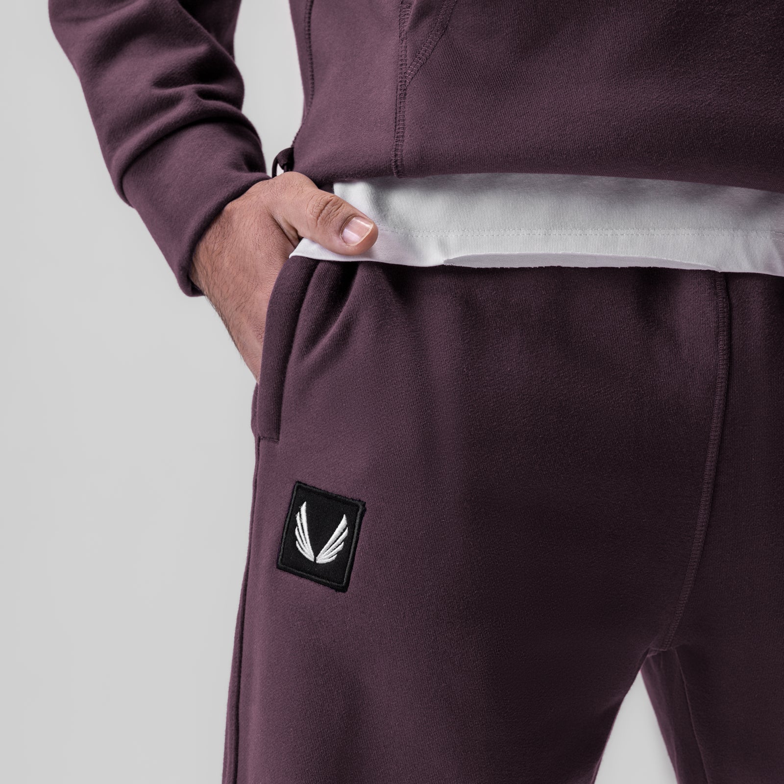 0655. Tech-Terry™ Oversized Sweats - Deep Purple "Patch" – ASRV