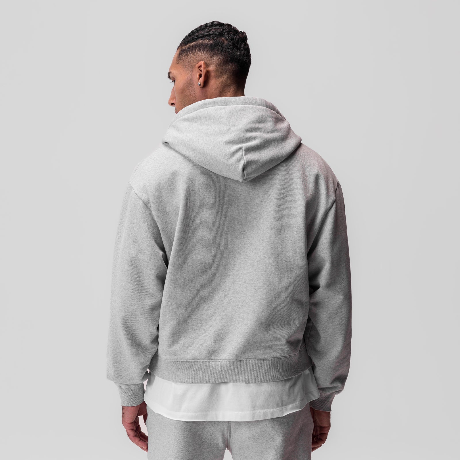 0843. Tech Essential™ Distressed Full Zip Hoodie - Heather Grey – ASRV