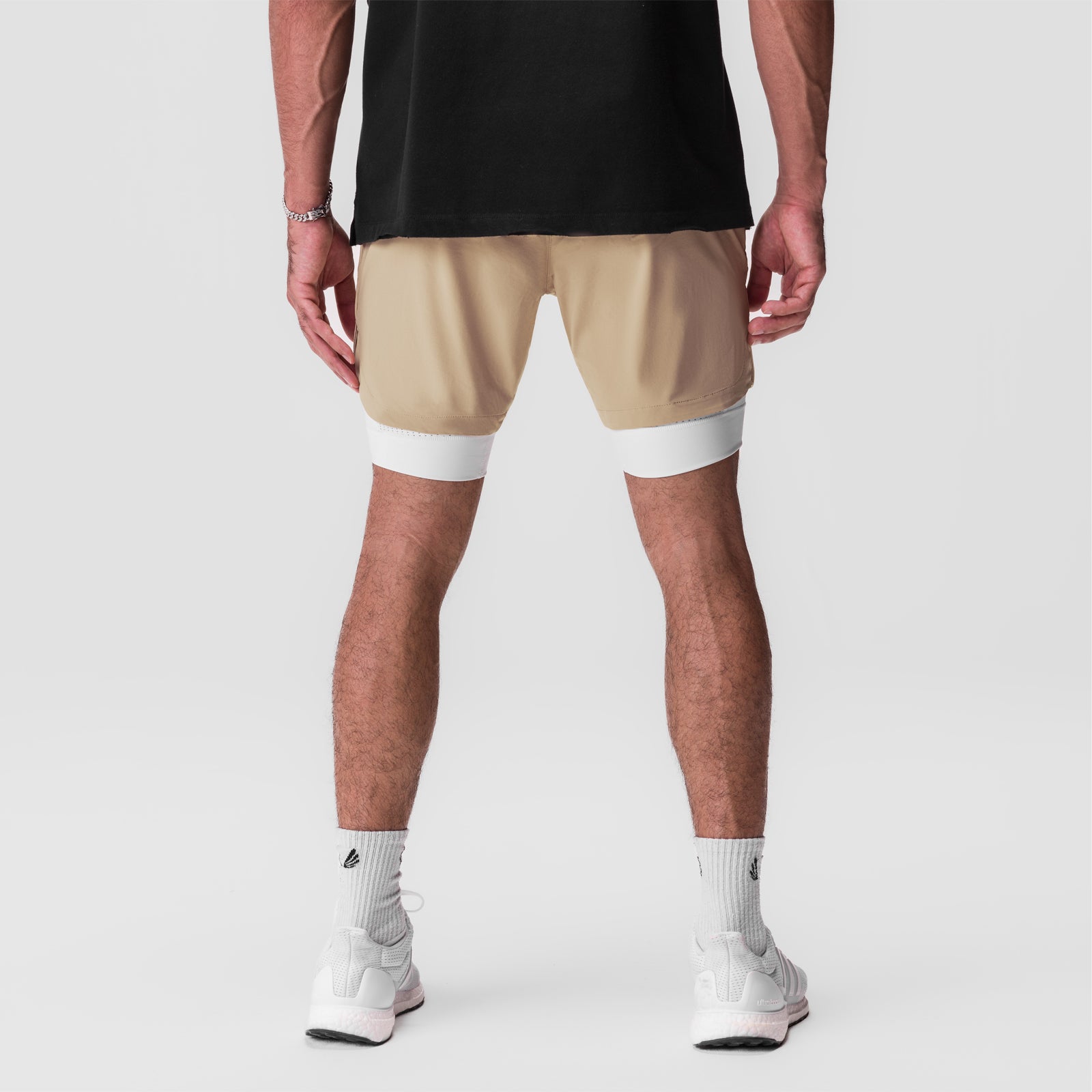 0866. Tetra-Lite® 7" Liner Short - Khaki/ White / White "Wings" – ASRV