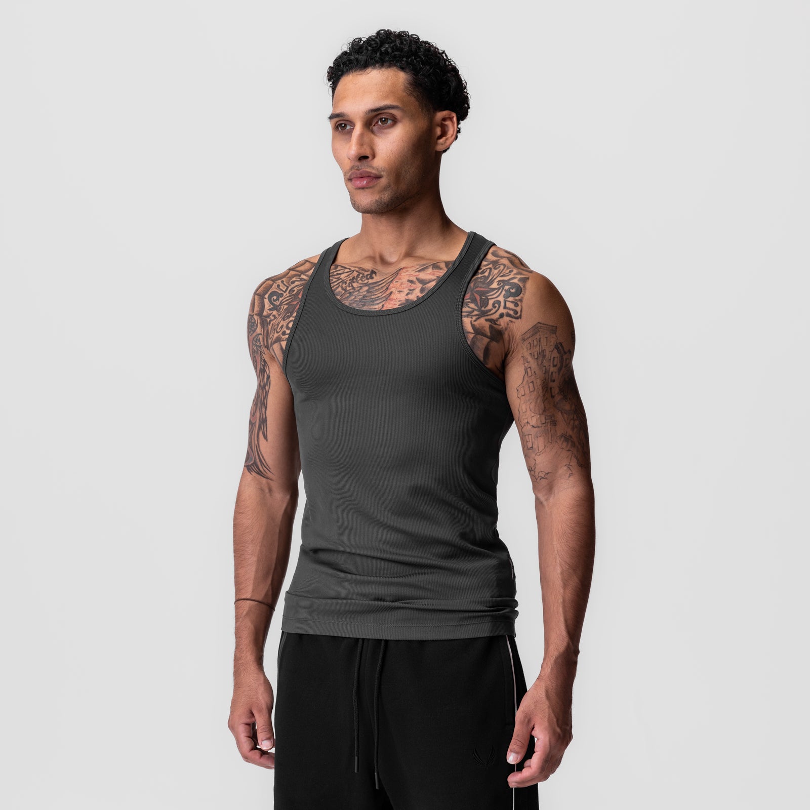 0986. Creora® Tech Ribbed Tank - Space Grey – ASRV